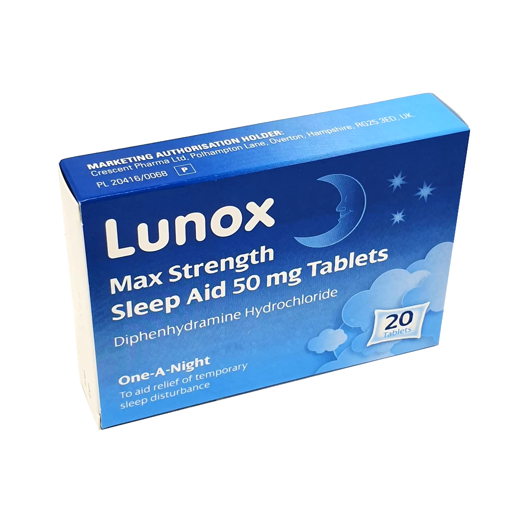 Lunox Max Strength Sleep Aid 50mg — Health Pharm