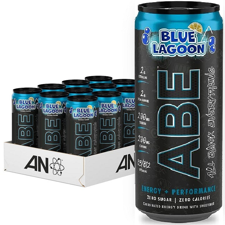 ABE Energy + Performance Cans, Blue Lagoon - 12 x 330 ml. — Health Pharm